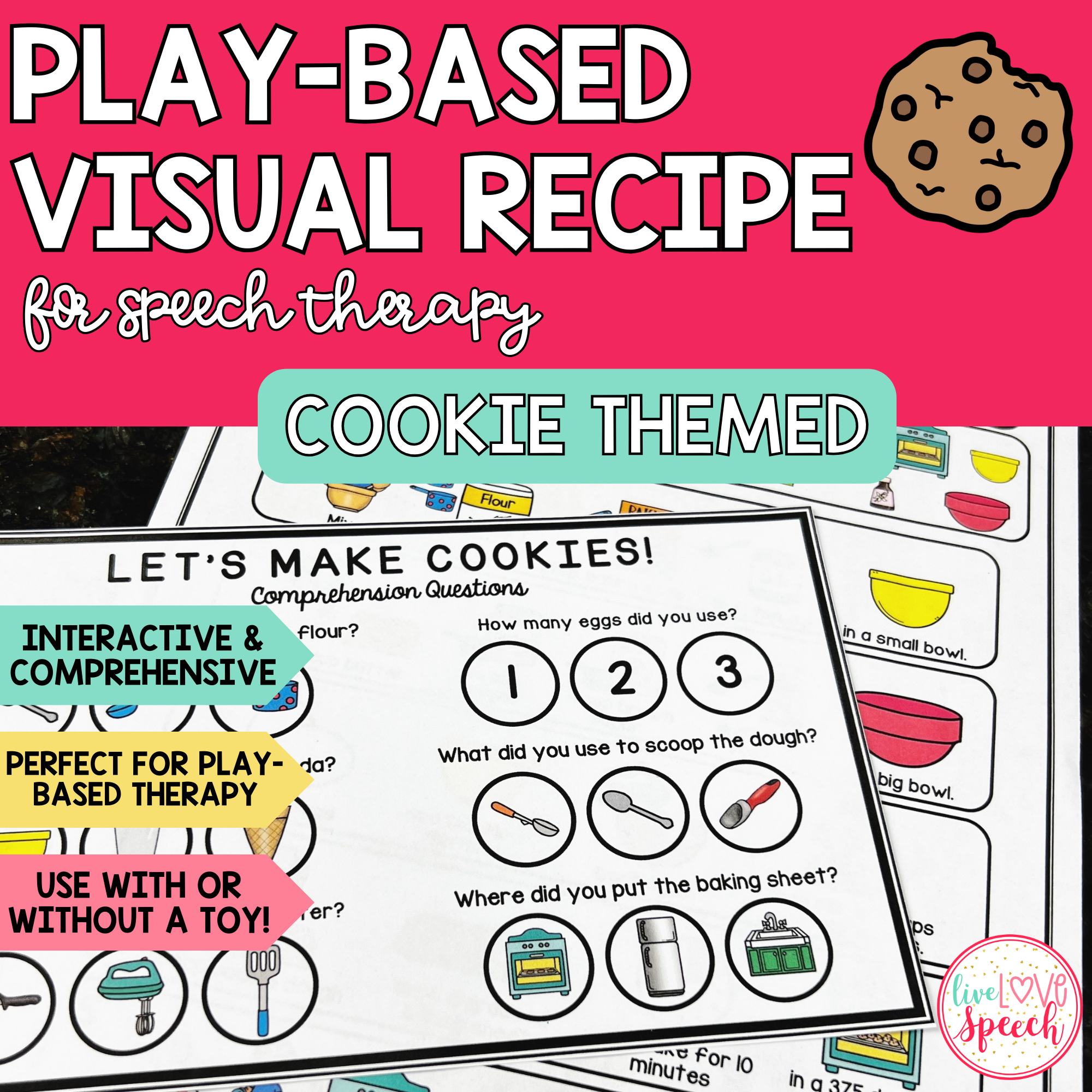 Play-Based Visual Recipe Resource for Speech Therapy | Cookie Themed ...