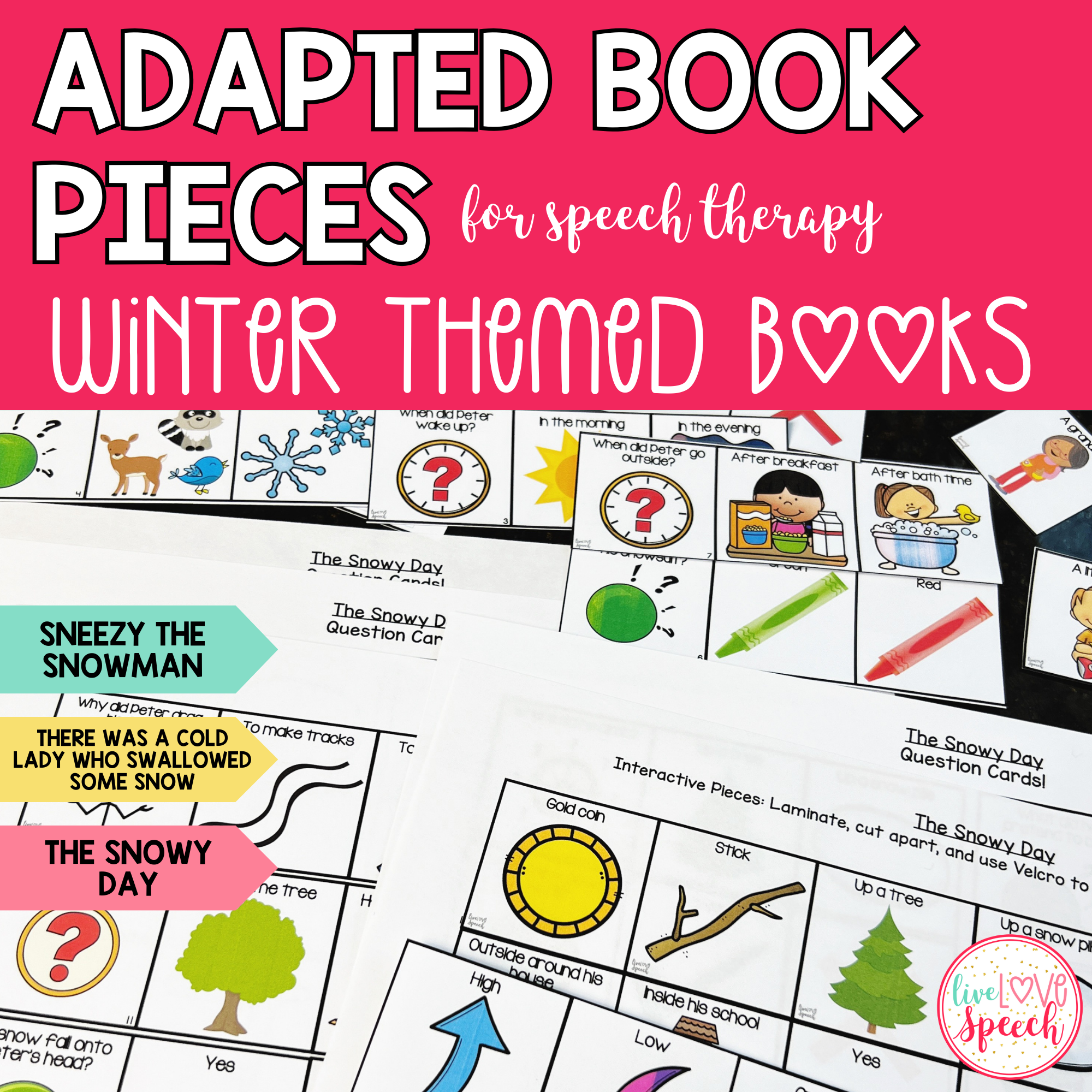 Winter Adapted Book Pieces for Speech Therapy – Live Love Speech