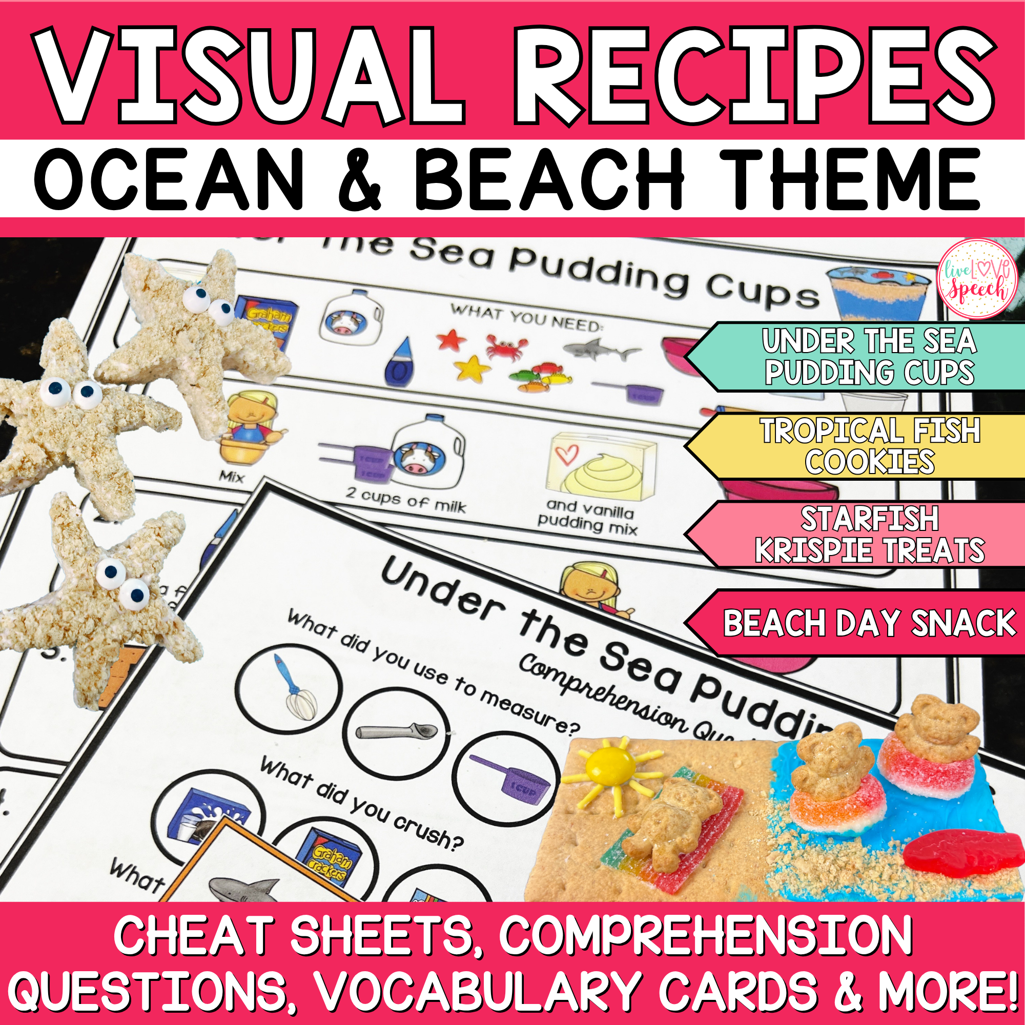 Visual Recipes for Speech Therapy | OCEAN & BEACH THEME | Lifeskills ...