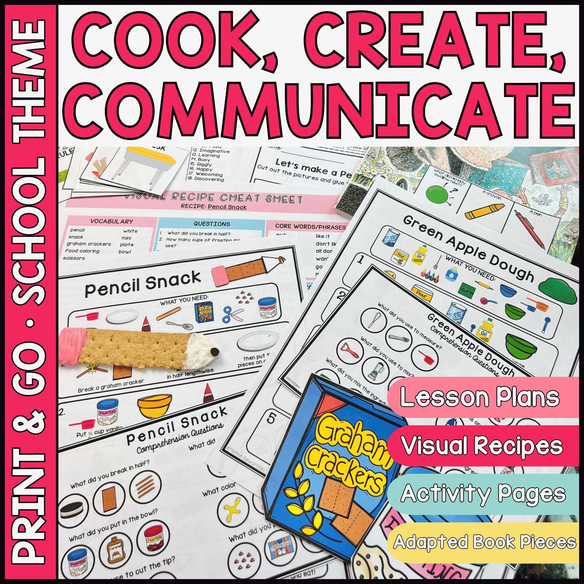 Back to School Themed Speech Therapy Activity Pack | Cook, Create, Com ...