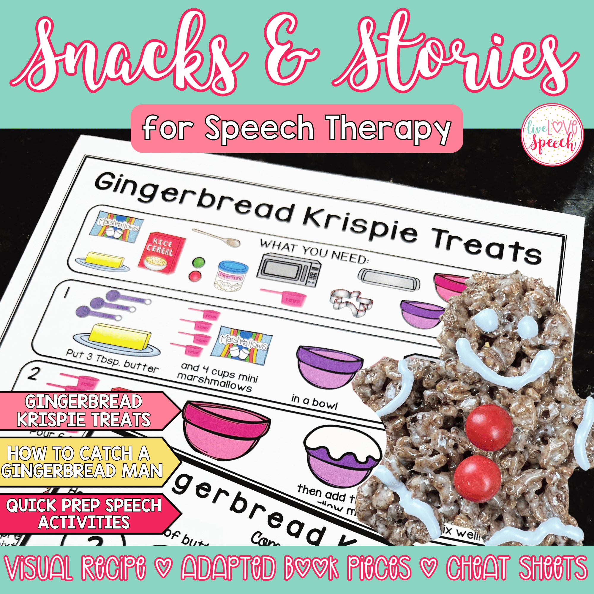 Gingerbread Snacks and Stories for Speech Therapy | Speech Therapy Act ...