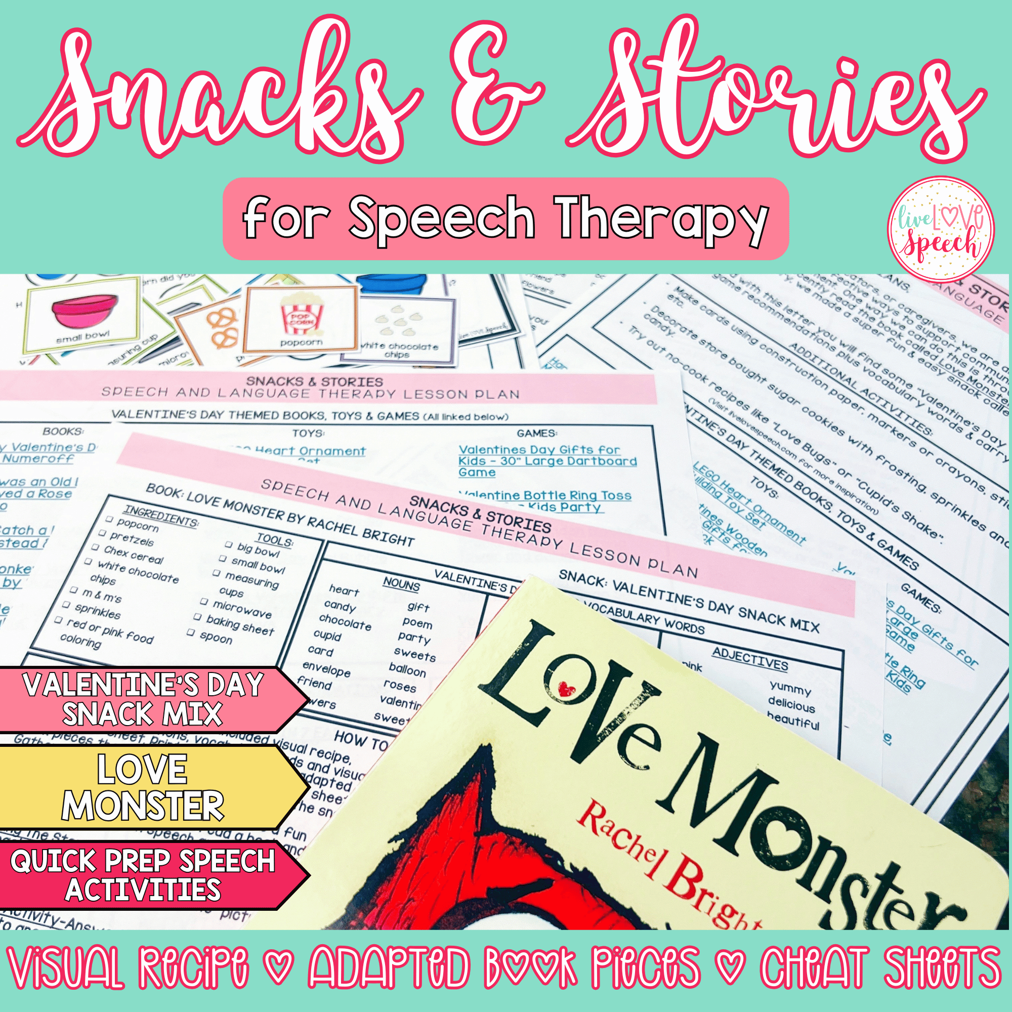 Valentine's Day Snacks and Stories for Speech Therapy | Hands-On Activ ...