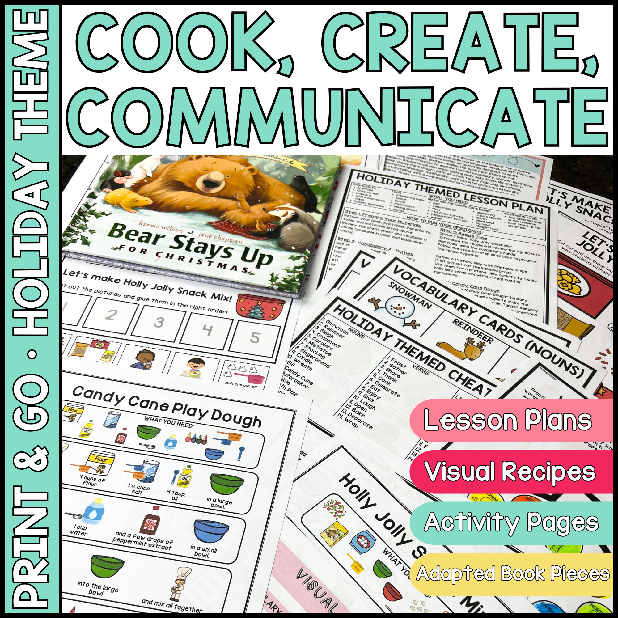 Holiday Themed Speech Therapy Activities | Cook, Create, Communicate ...