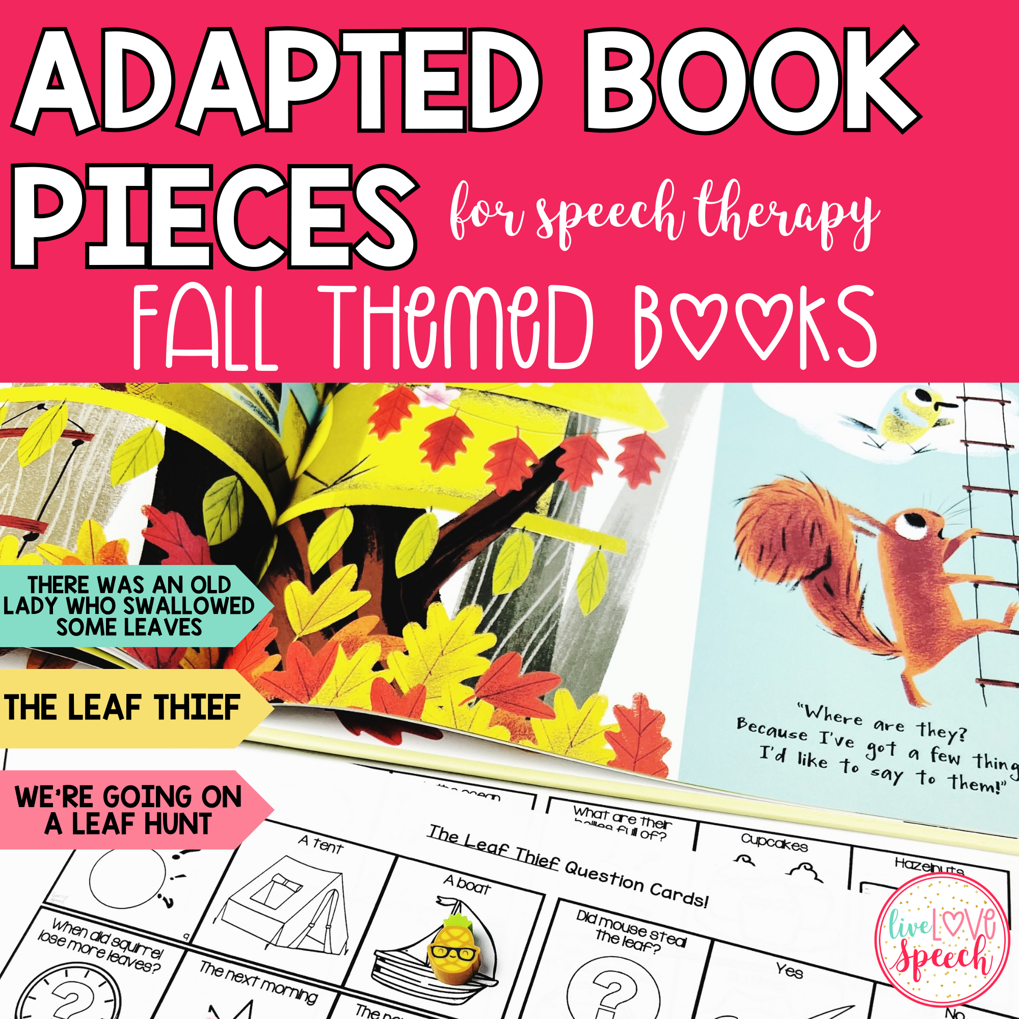 Fall Adapted Book Pieces for Speech Therapy | Special Education – Live ...