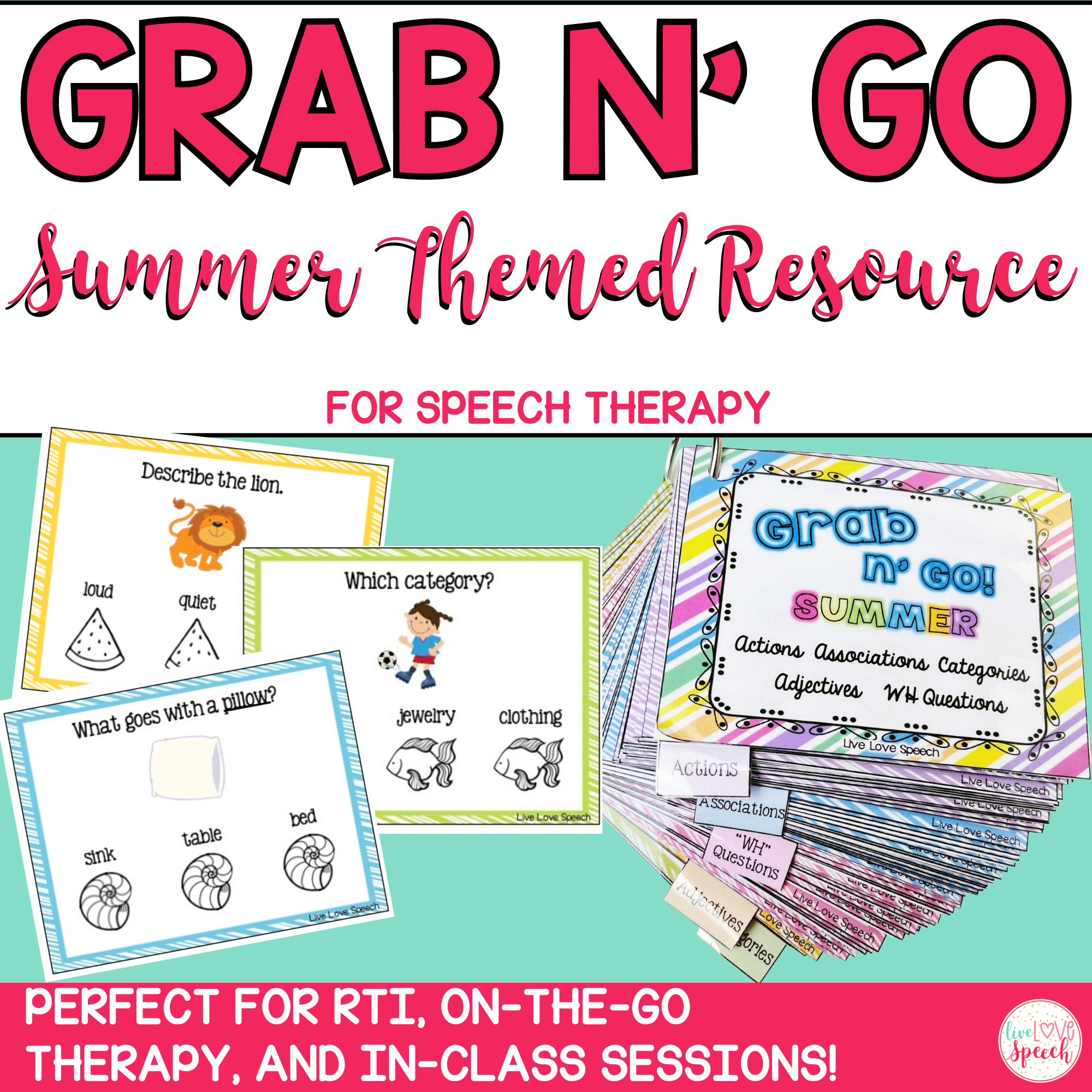 Grab N' Go Summer Themed Resource | Speech and Language – Live Love Speech