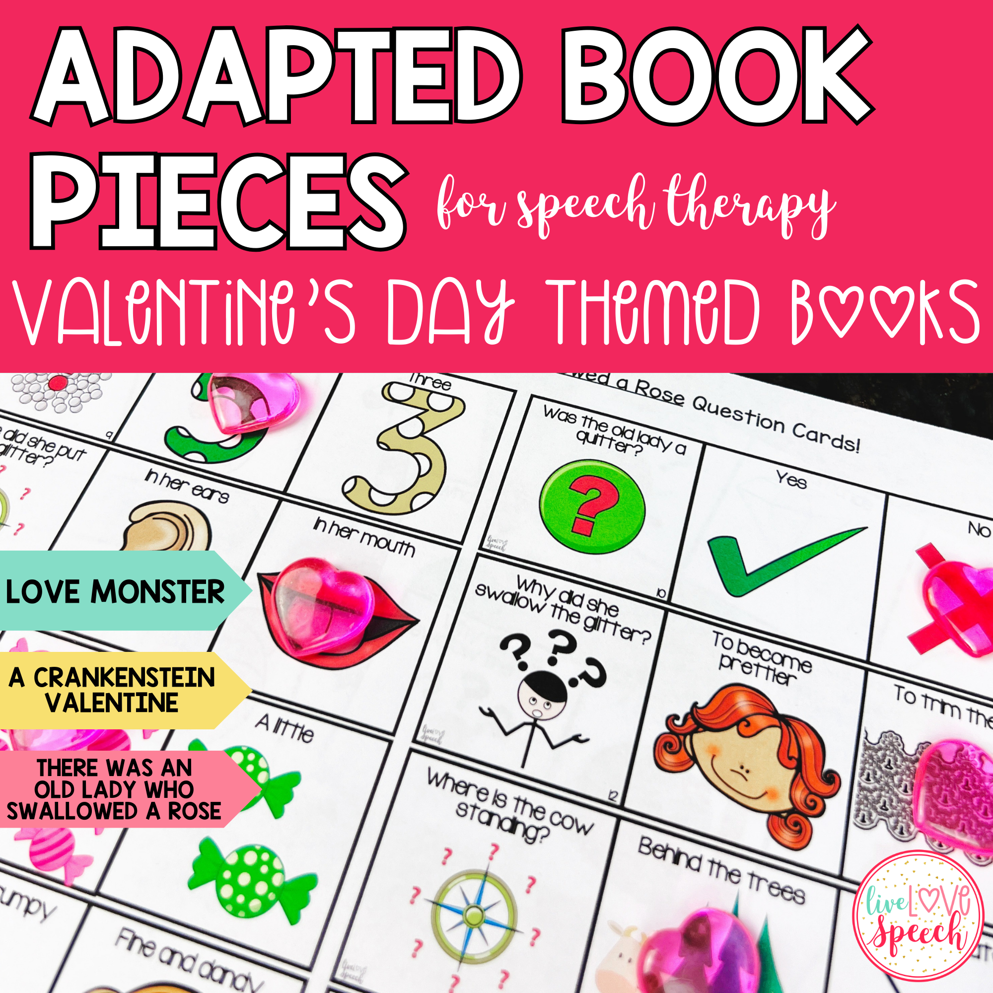 Valentine's Day Themed Adapted Book Pieces for Speech Therapy – Live ...