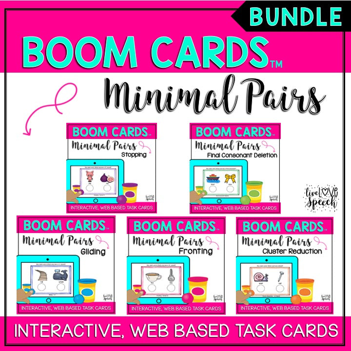 Minimal Pairs BOOM Cards™ BUNDLE | Speech Therapy Distance Learning ...