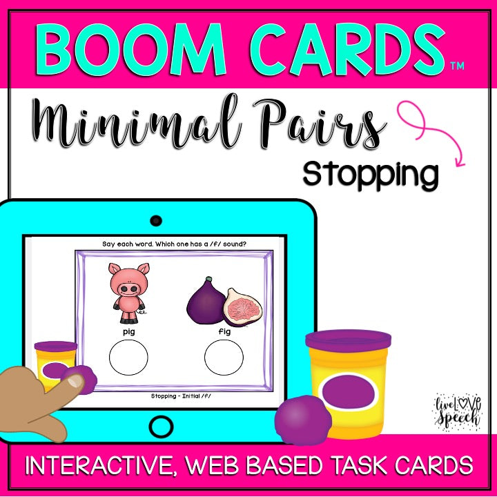 Stopping Minimal Pairs BOOM Cards™ | Speech Therapy Distance Learning ...