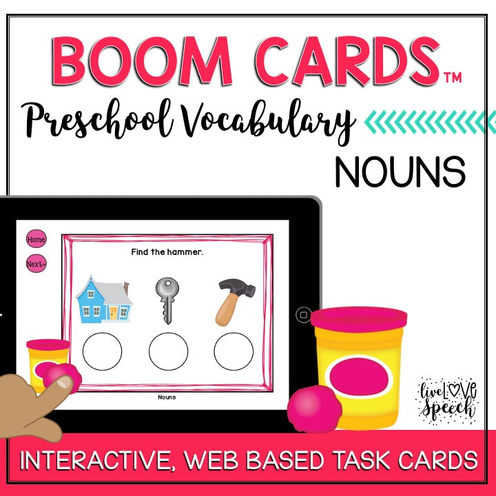 Preschool Vocabulary NOUNS Boom Cards™ | Speech Therapy Distance Learn ...