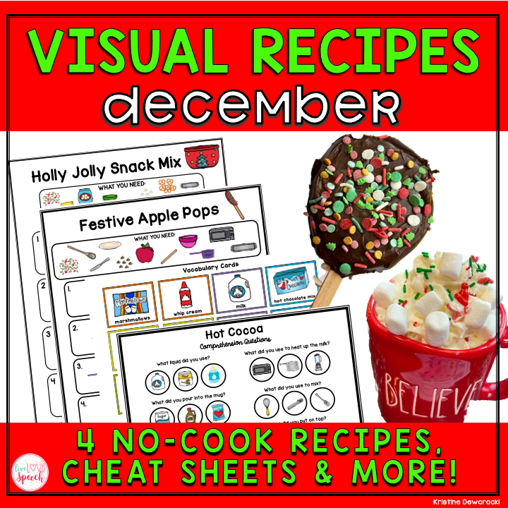 December Visual Recipes | Speech Therapy | Cooking with Kids | Life Sk ...