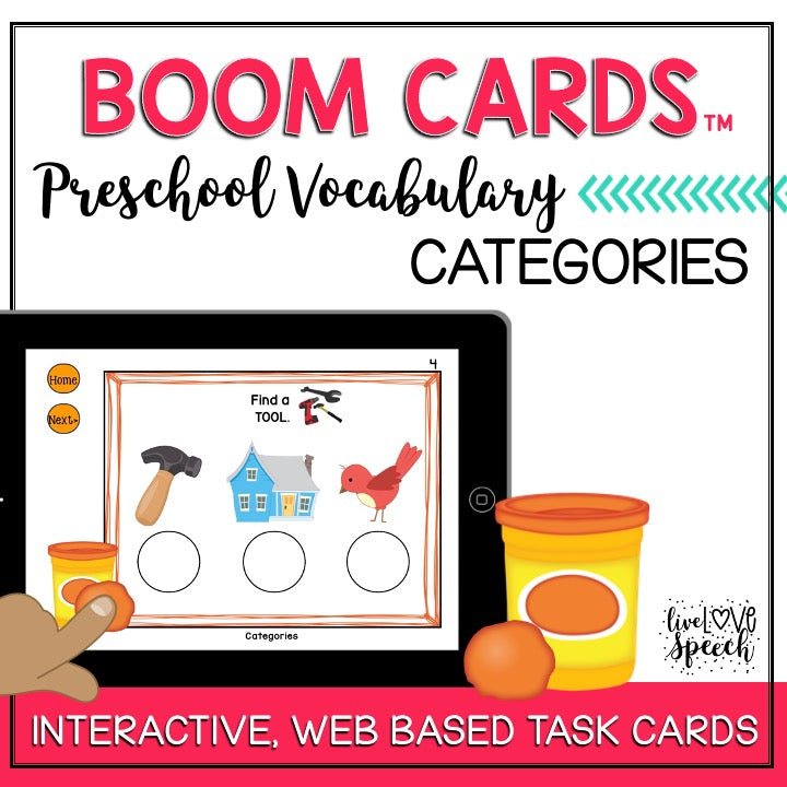 Preschool Vocabulary CATEGORIES Boom Cards™ | Speech Therapy Distance ...