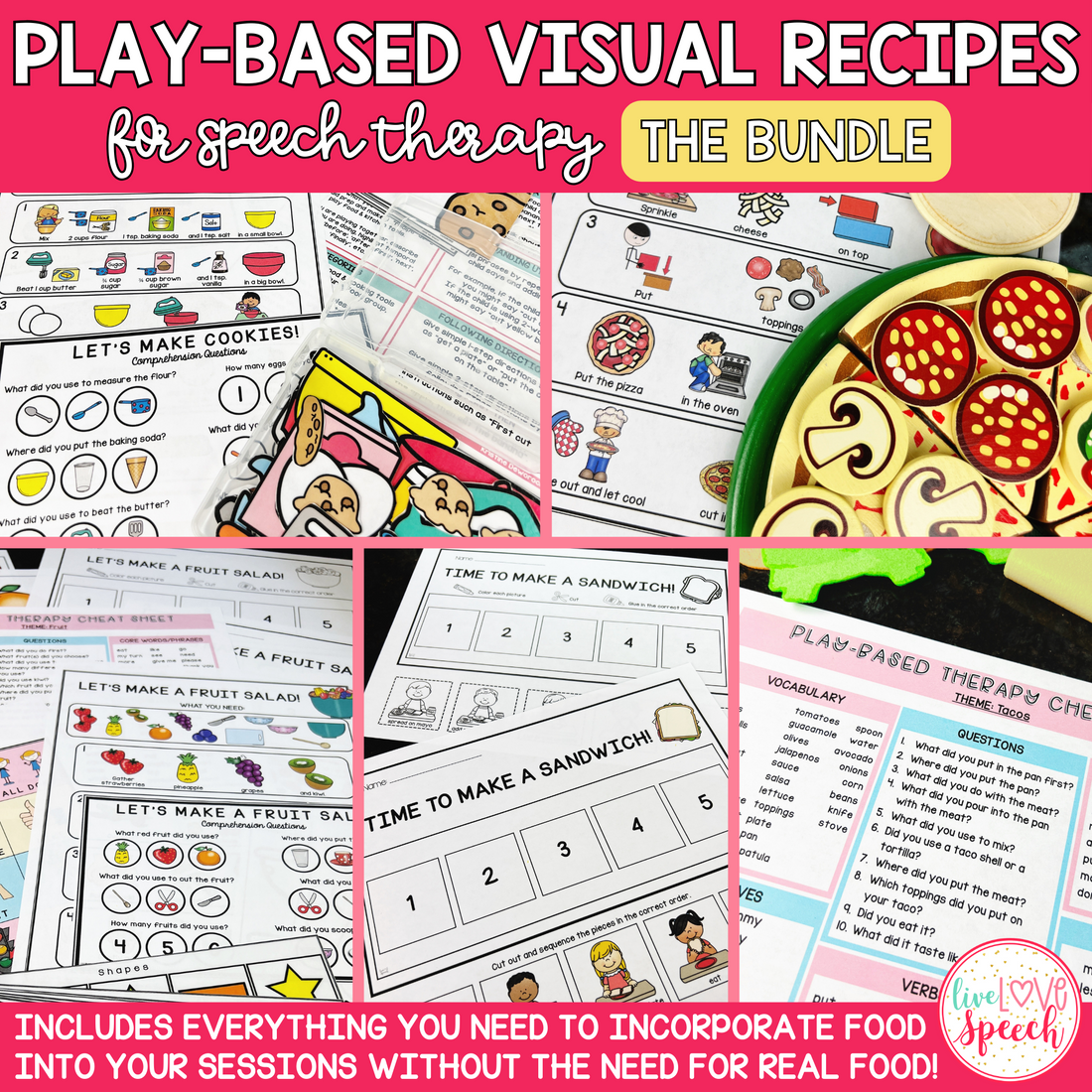 Play-Based Visual Recipe Resource for Speech Therapy BUNDLE – Live Love ...