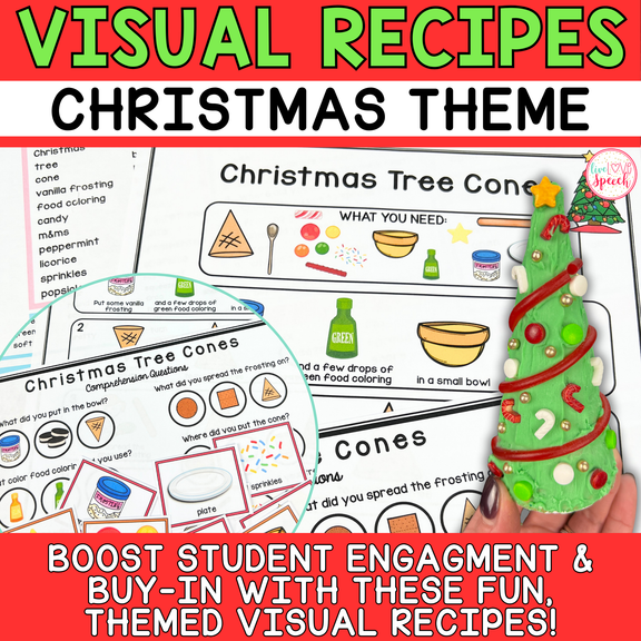 Visual Recipes for Speech Therapy | Christmas Theme | Life Skills ...