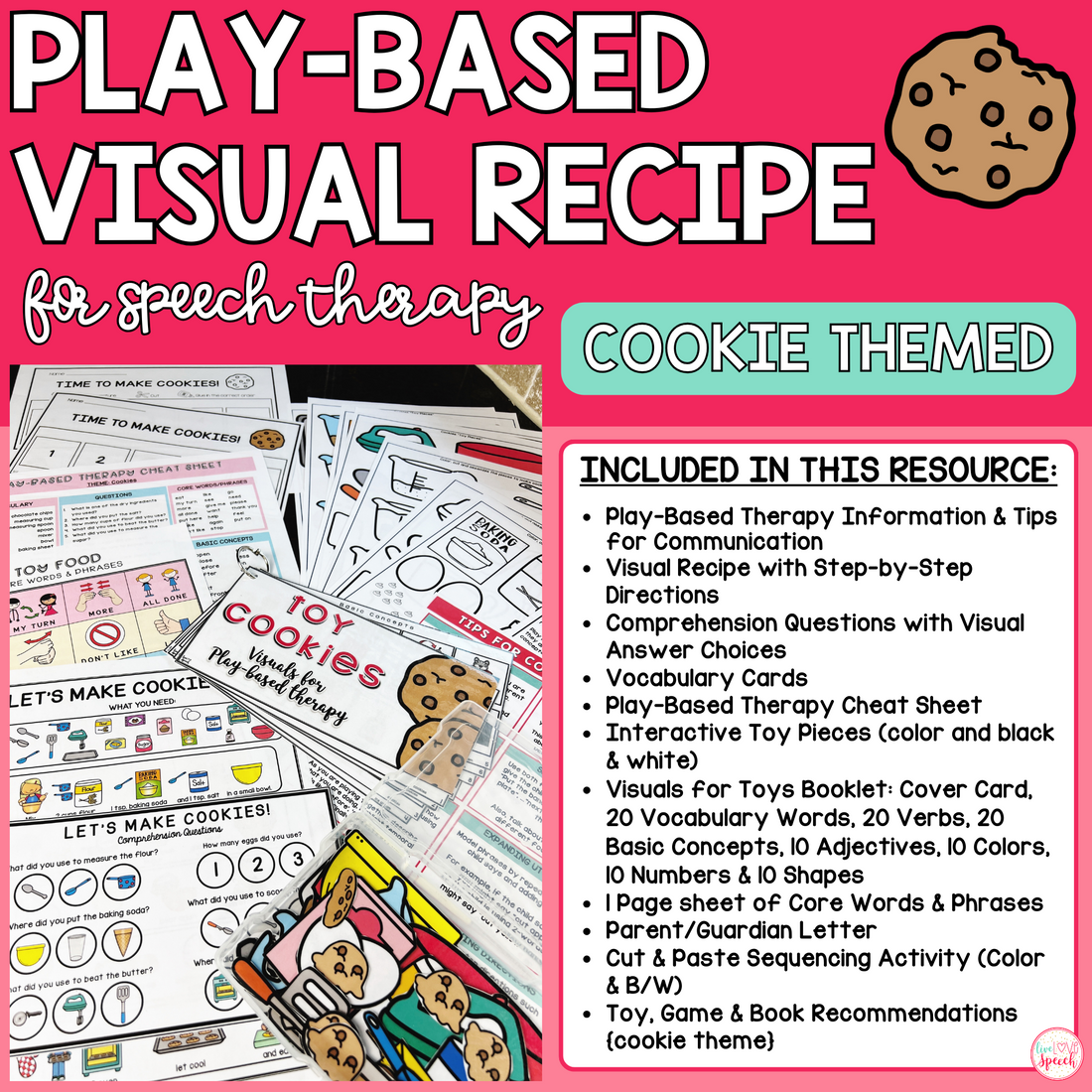Play-Based Visual Recipe Resource for Speech Therapy | Cookie Themed ...