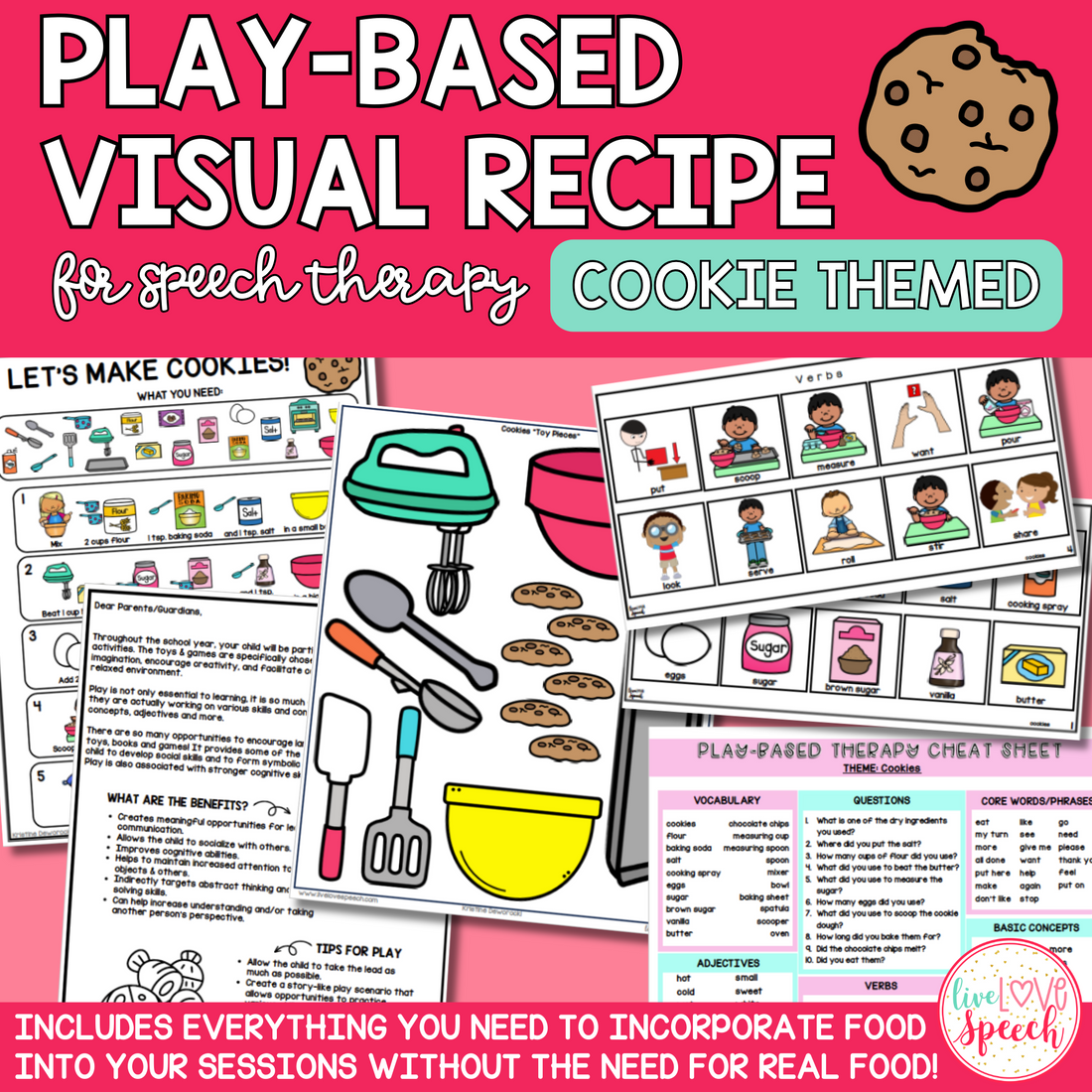 Play-Based Visual Recipe Resource for Speech Therapy | Cookie Themed ...