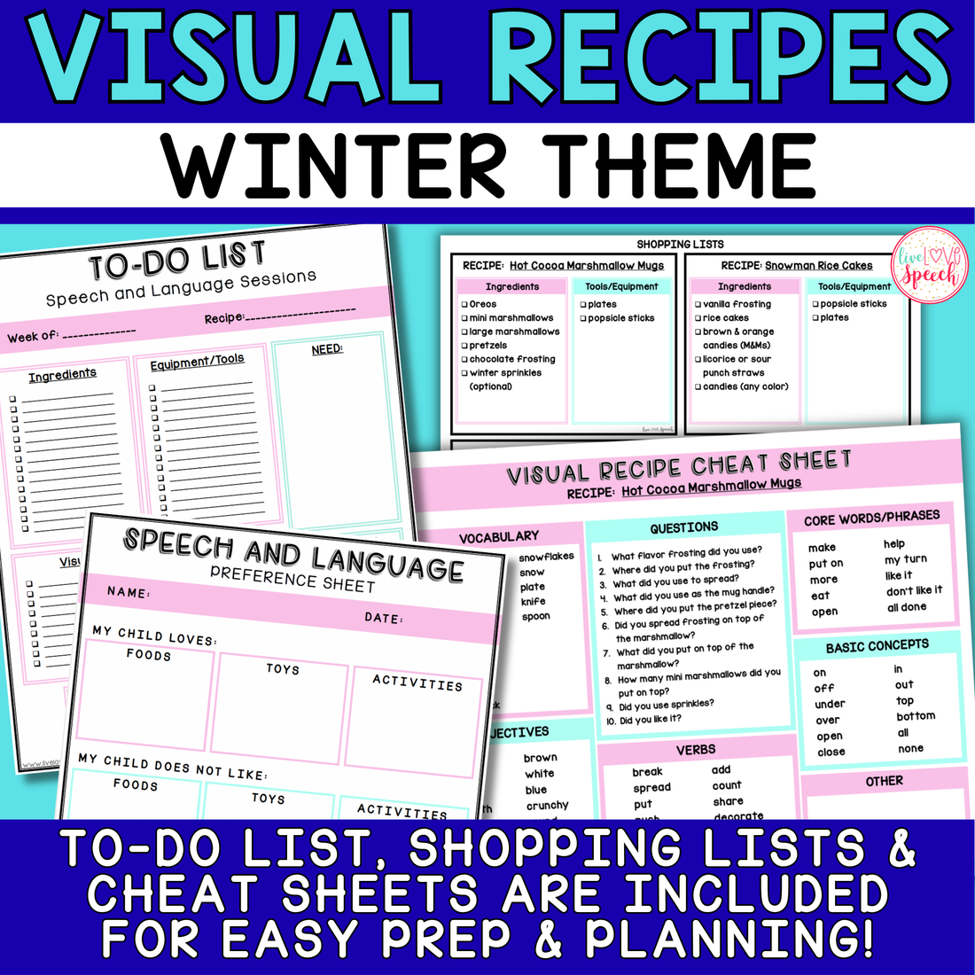 Visual Recipes for Speech Therapy | WINTER THEME | Life Skills – Live ...