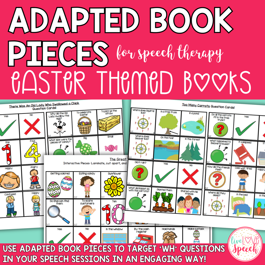 Easter Adapted Book Pieces for Speech Therapy | Special Education ...