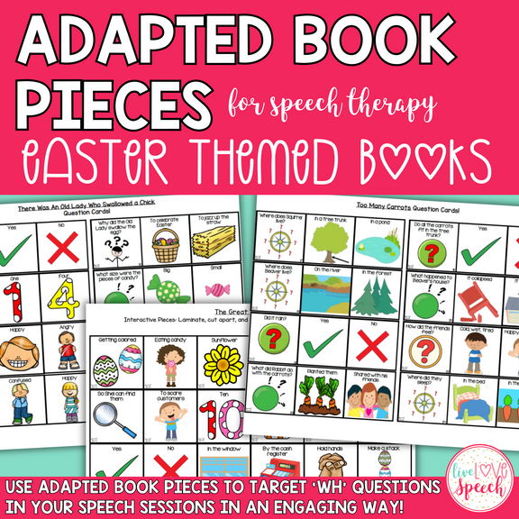 Easter Adapted Book Pieces for Speech Therapy | Special Education ...