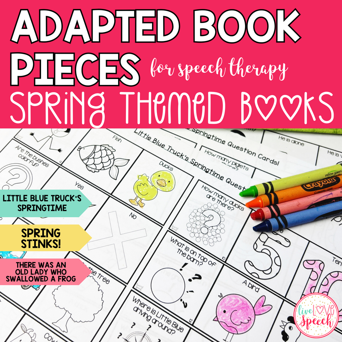 Spring Adapted Book Pieces for Speech Therapy | Special Education ...