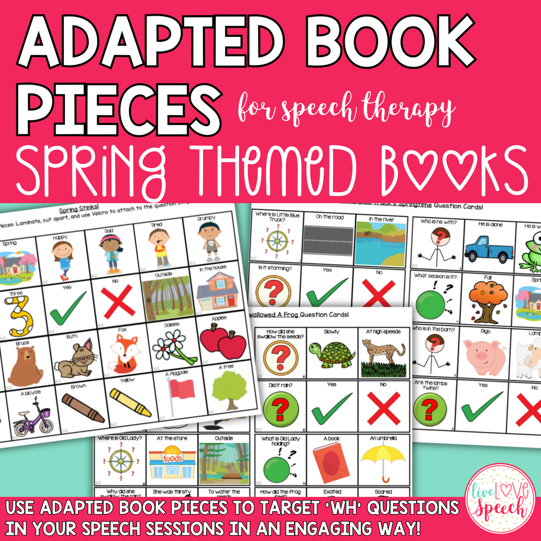 Spring Adapted Book Pieces for Speech Therapy | Special Education ...