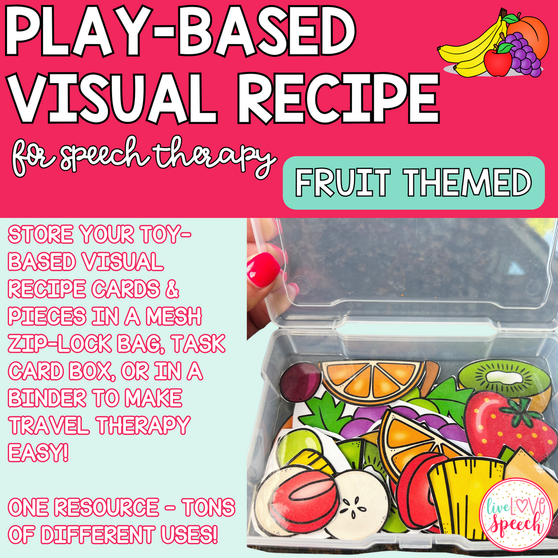 Play-Based Visual Recipe Resource for Speech Therapy | Fruit Themed ...