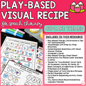 Play-Based Visual Recipe Resource for Speech Therapy | Cupcake Themed ...