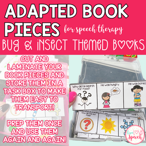 Bugs/Insects Adapted Book Pieces for Speech Therapy | Special Educatio ...