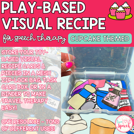Play-Based Visual Recipe Resource for Speech Therapy | Cupcake Themed ...