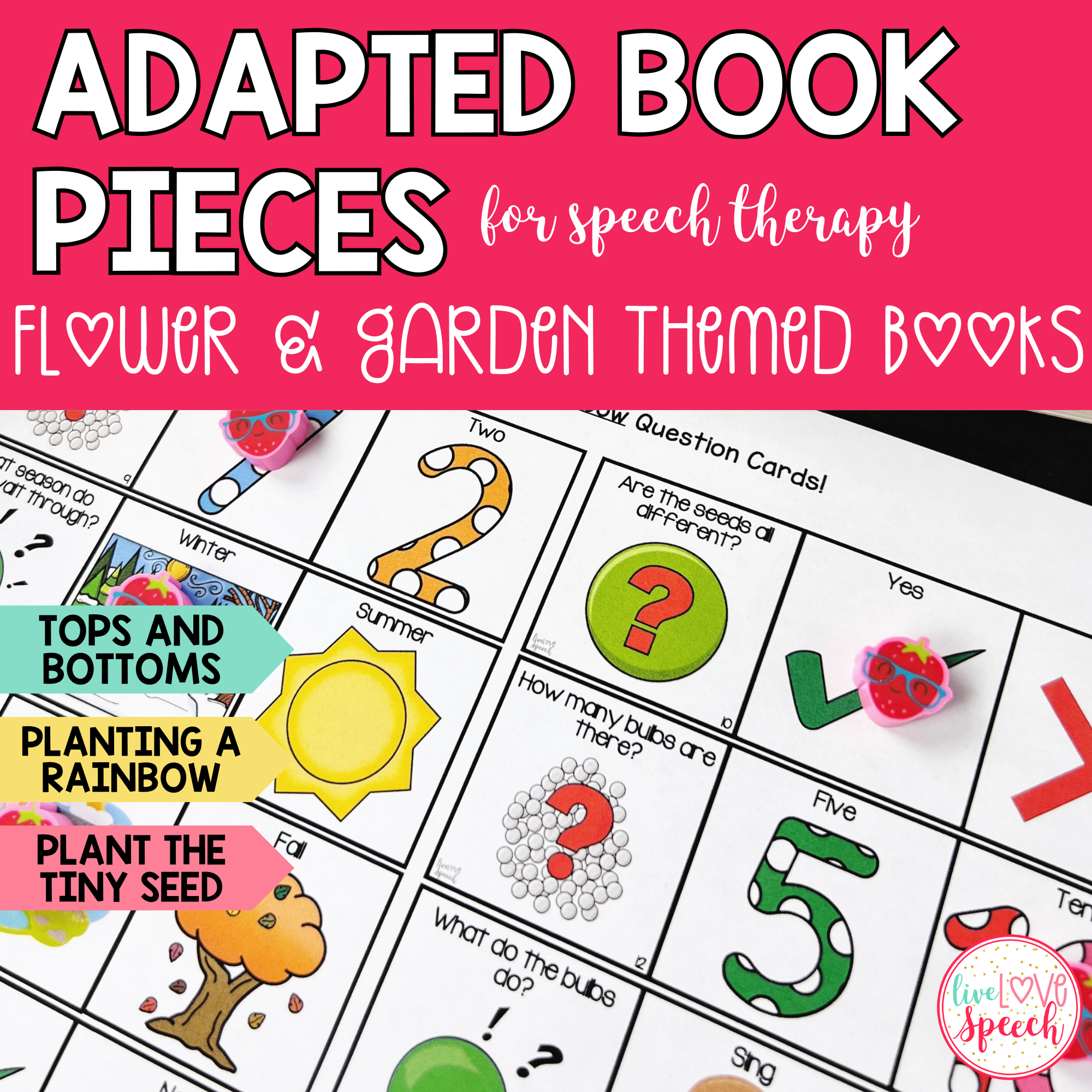 Flowers Garden Adapted Book Pieces for Speech Therapy | Special Educat ...