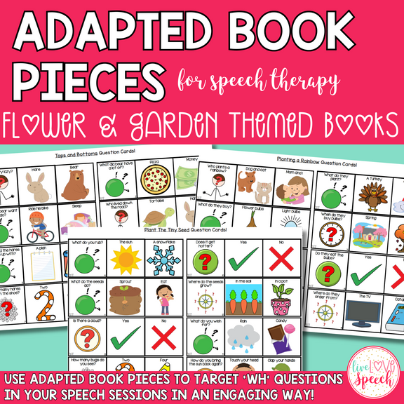 Flowers Garden Adapted Book Pieces for Speech Therapy | Special Educat ...