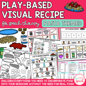 Play-Based Visual Recipe Resource for Speech Therapy | Pasta Themed ...