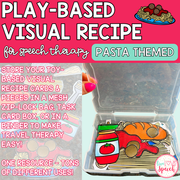 Play-Based Visual Recipe Resource for Speech Therapy | Pasta Themed ...
