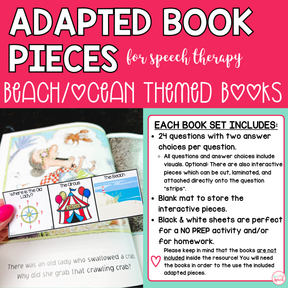 Ocean Beach Adapted Book Pieces for Speech Therapy | Special Education ...