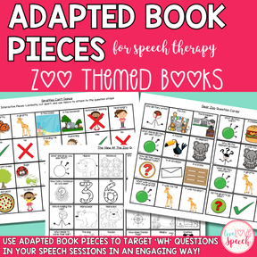 Zoo Adapted Book Pieces for Speech Therapy | Special Education – Live ...