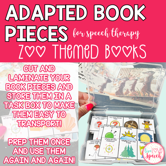 Zoo Adapted Book Pieces for Speech Therapy | Special Education – Live ...