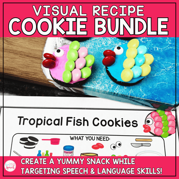 Cookie Visual Recipes BUNDLE | Speech Therapy Activities, Cheat Sheets ...