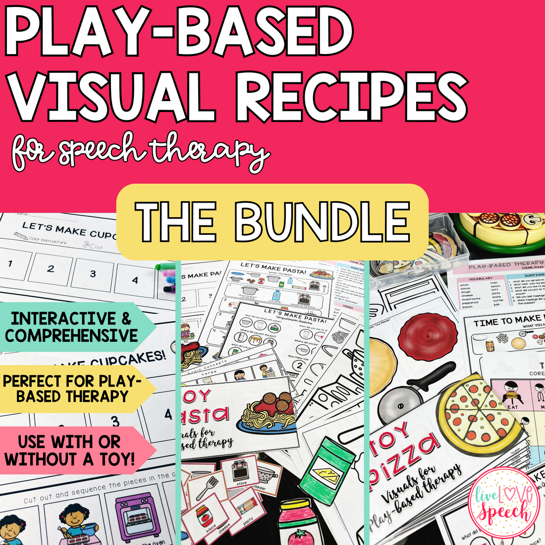 Play-Based Visual Recipe Resource for Speech Therapy BUNDLE – Live Love ...