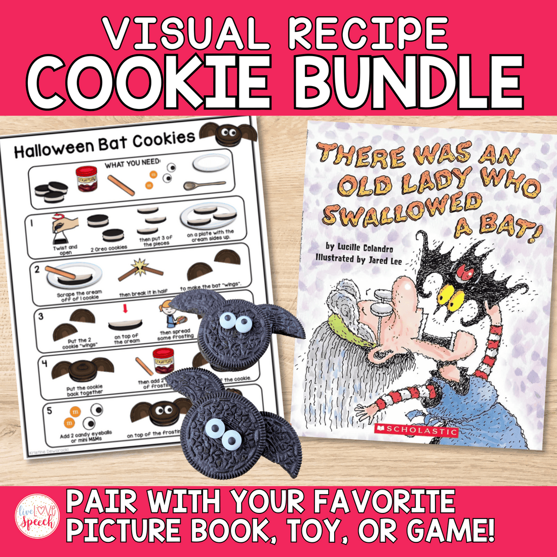 Cookie Visual Recipes BUNDLE | Speech Therapy Activities, Cheat Sheets ...