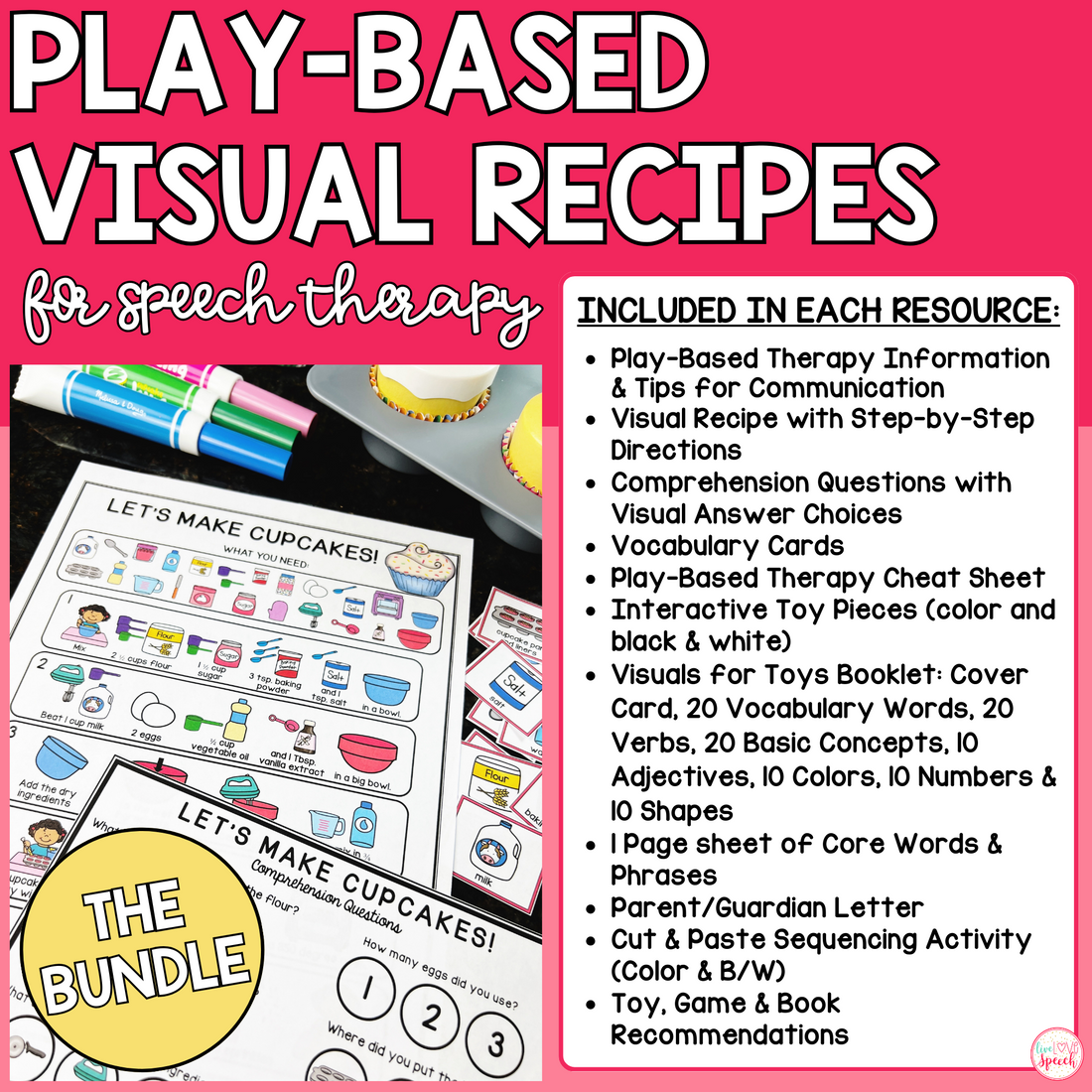 Play-Based Visual Recipe Resource for Speech Therapy BUNDLE – Live Love ...