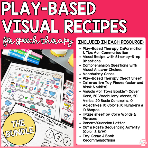 Play-Based Visual Recipe Resource for Speech Therapy BUNDLE – Live Love ...