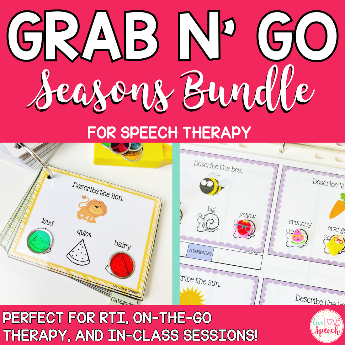 Grab N' Go Seasons BUNDLE | Speech & Language Therapy – Live Love Speech