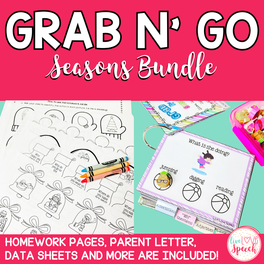 Grab N' Go Seasons BUNDLE | Speech & Language Therapy – Live Love Speech