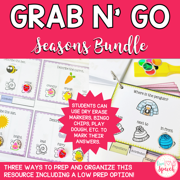 Grab N' Go Seasons BUNDLE | Speech & Language Therapy – Live Love Speech