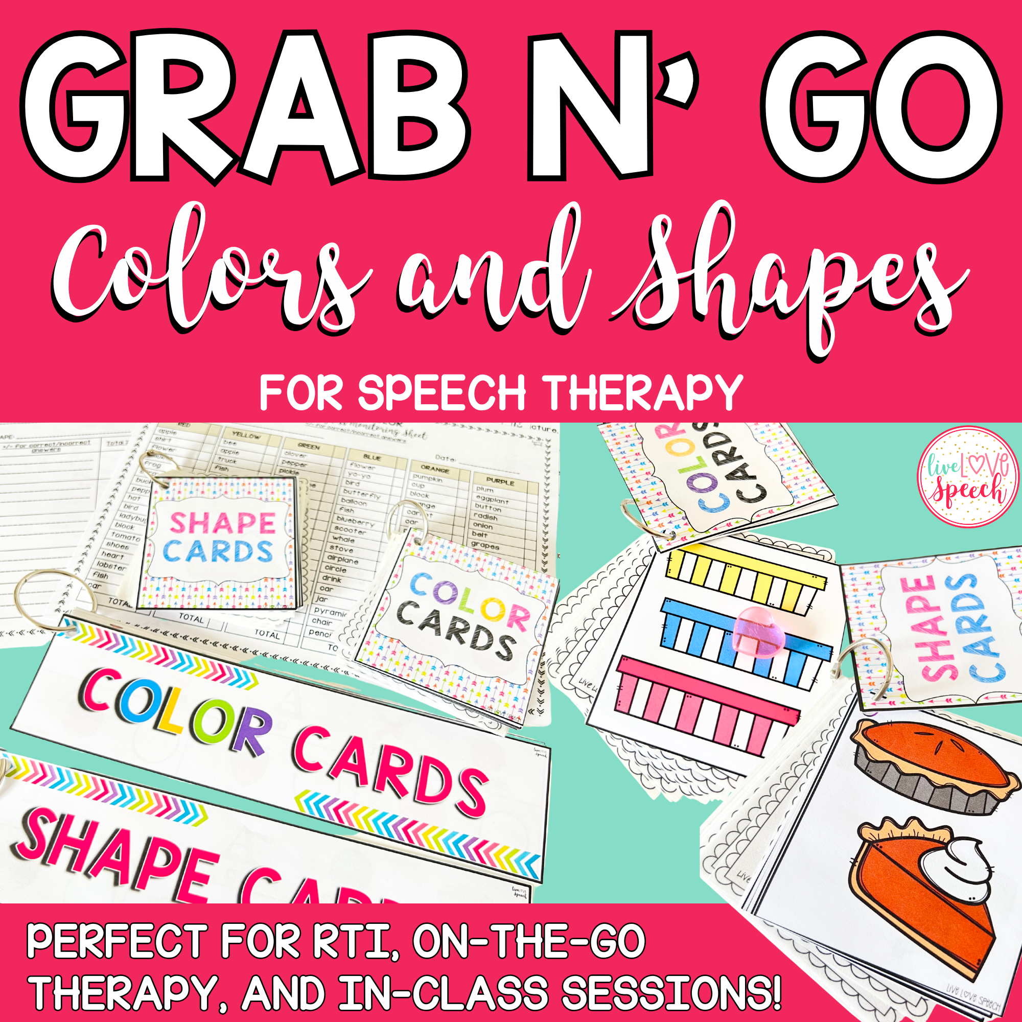 Grab N' Go Colors and Shapes for Speech Therapy – Live Love Speech