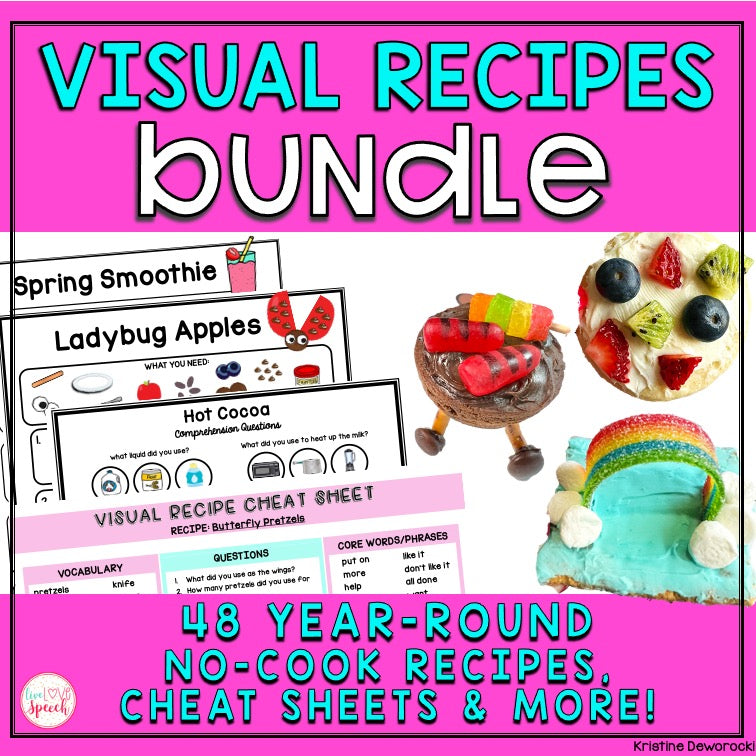 Visual Recipes BUNDLE Year Round | Cooking with Kids | Speech Therapy ...