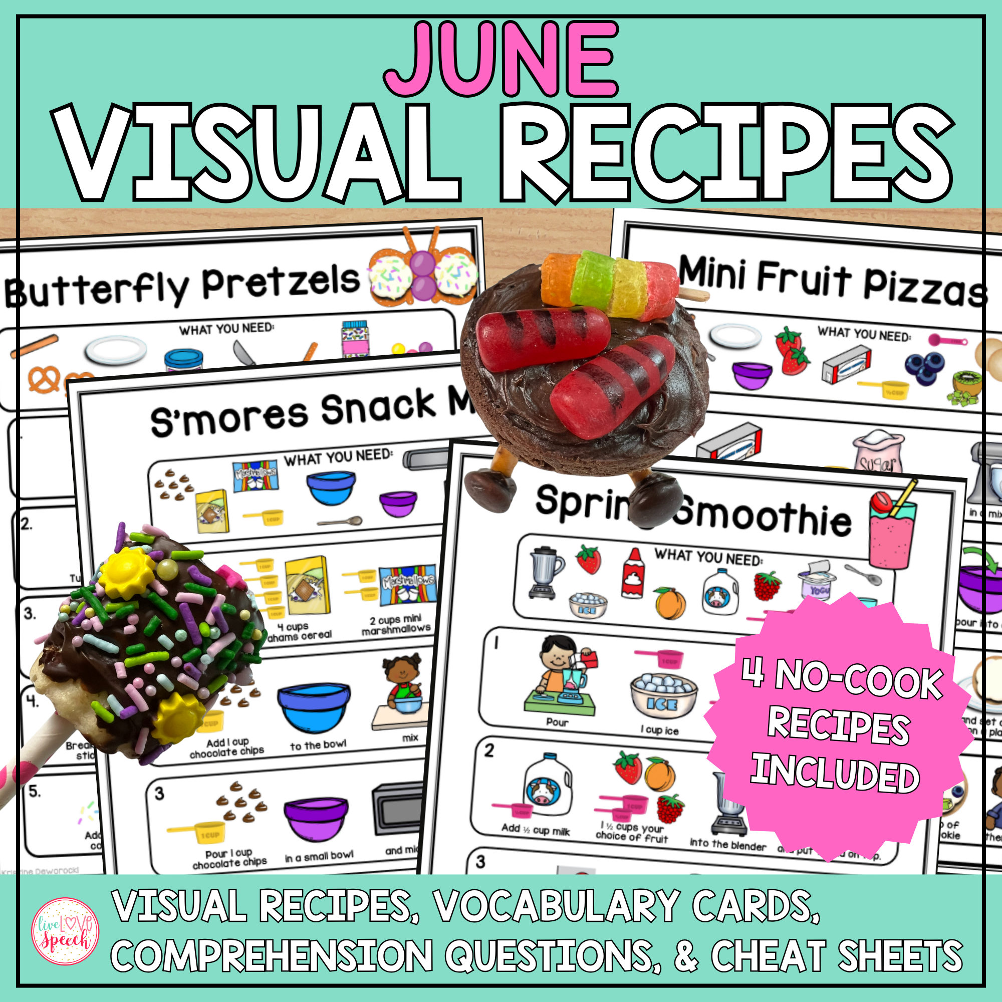 June Visual Recipes | Speech Therapy | Cooking with Kids | Life Skills ...