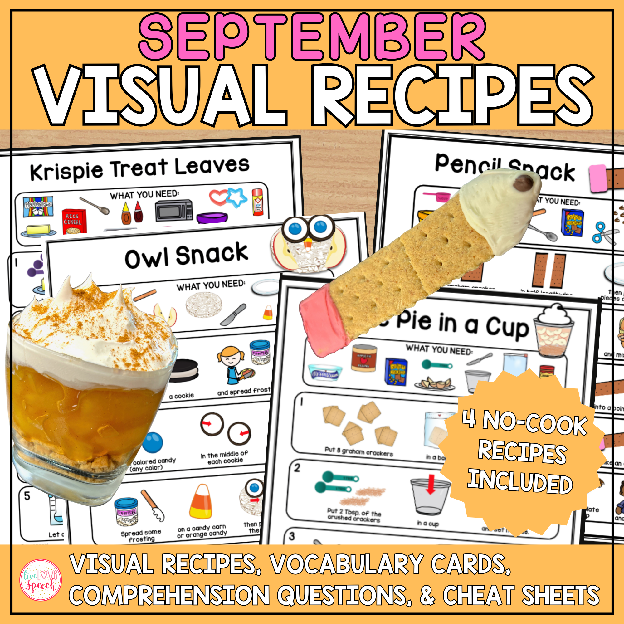 September Visual Recipes | Cooking with Kids | Speech Therapy | Life S ...