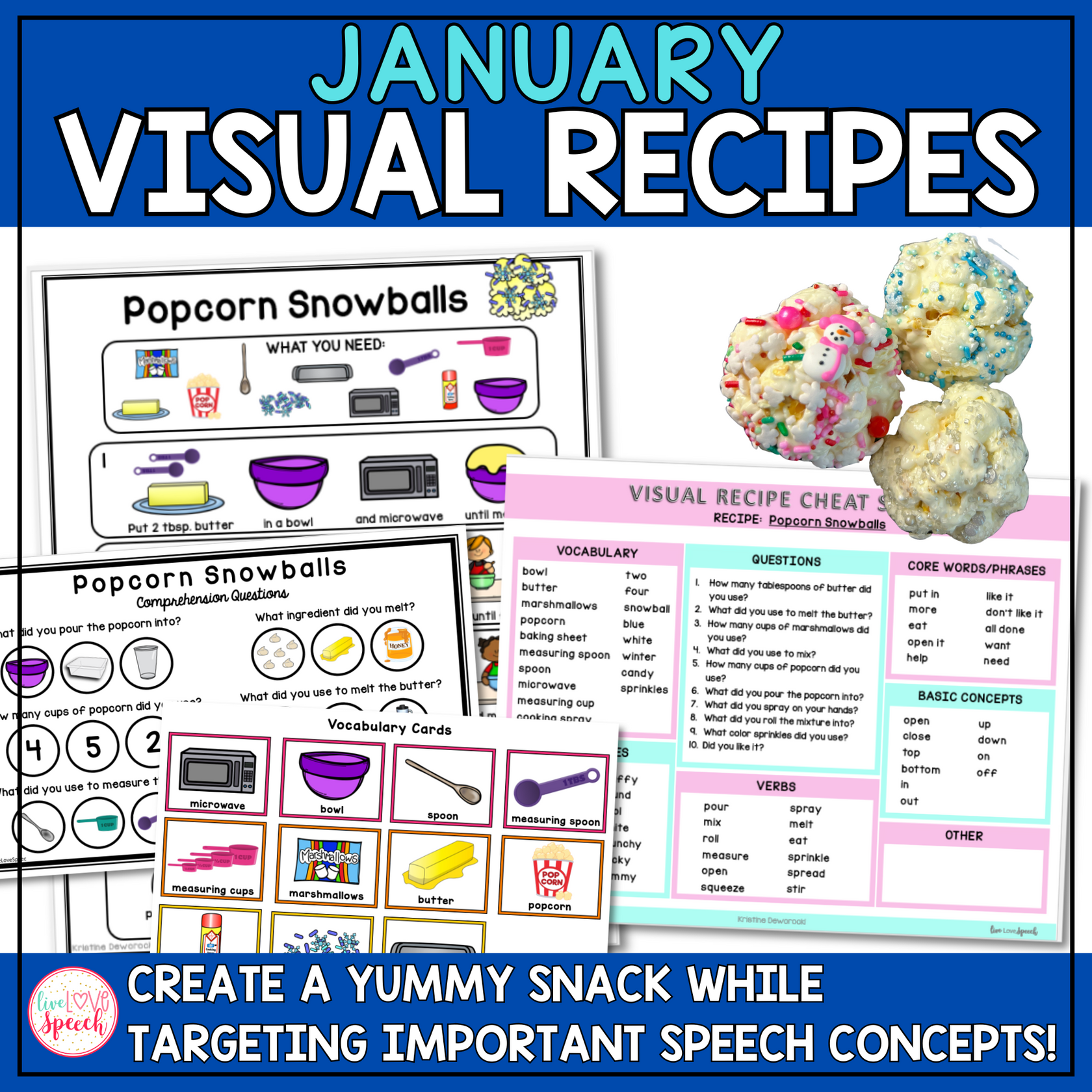 January Visual Recipes | Speech Therapy | Cooking with Kids | Life Ski ...