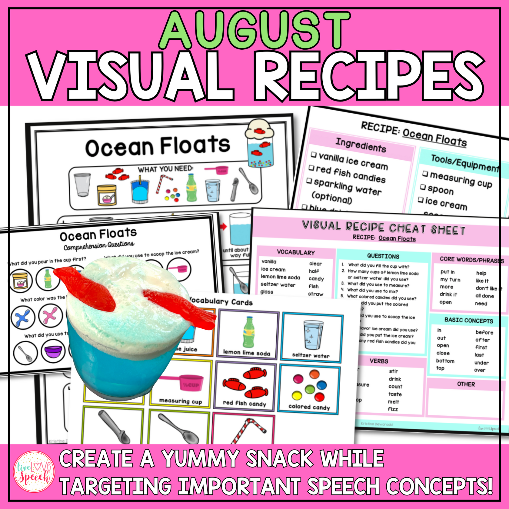 August Visual Recipes | Cooking with Kids | Life Skills | Speech Thera ...