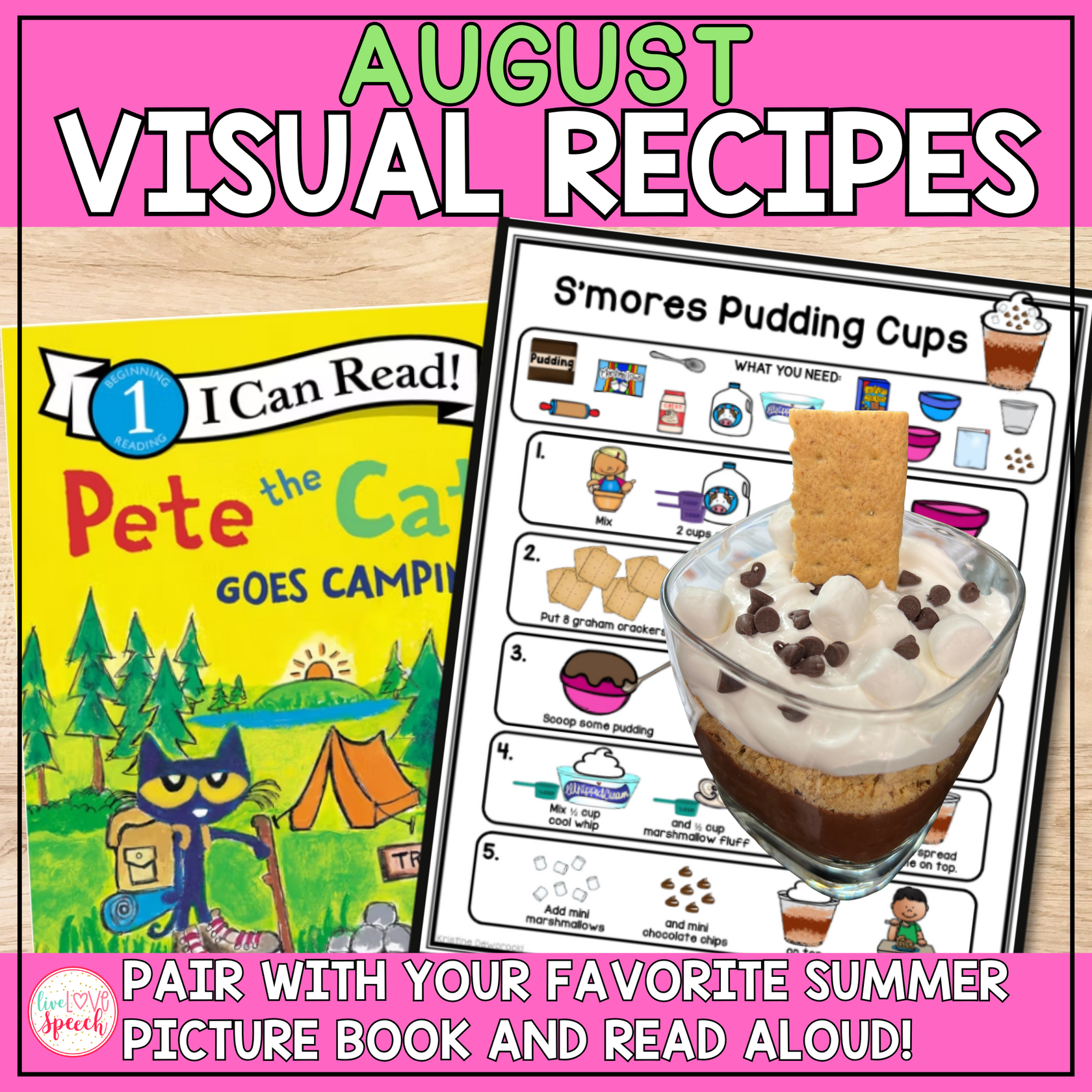 August Visual Recipes | Cooking with Kids | Life Skills | Speech Thera ...